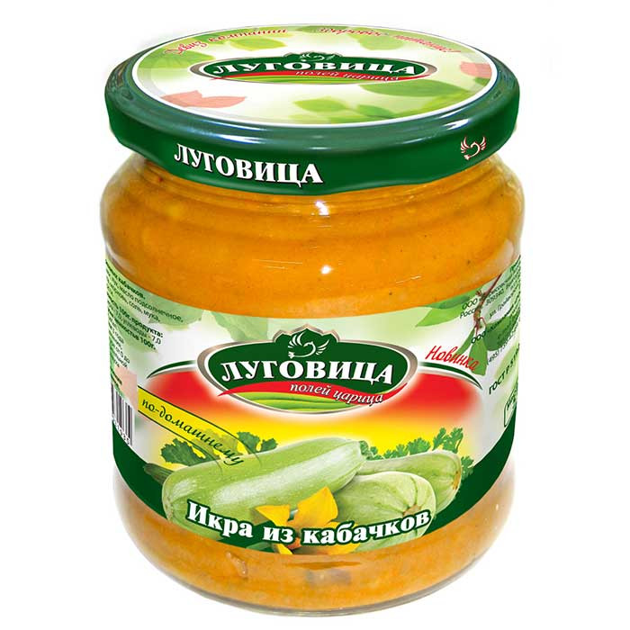 Оптовая продажа Икра кабачковая Луговица ГОСТ 530 г, купить оптом в ...